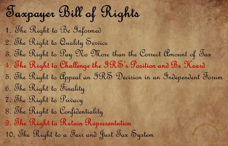 Take Advantage of Your Taxpayer Bill of Rights - Design Lifes Journey